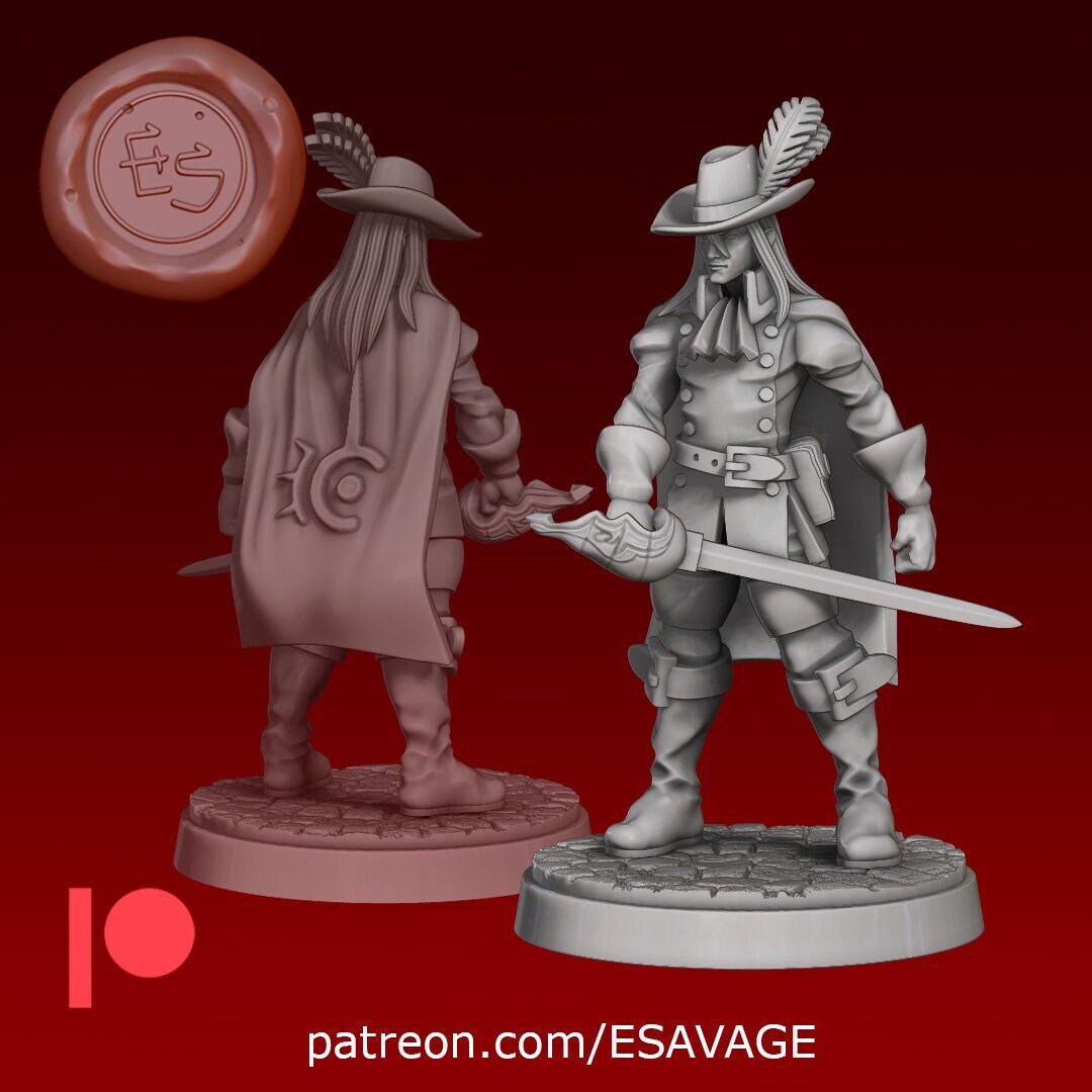 Red Mage | Fantasy Miniature | Dnd Miniature | Tabletop Game | RPG ...