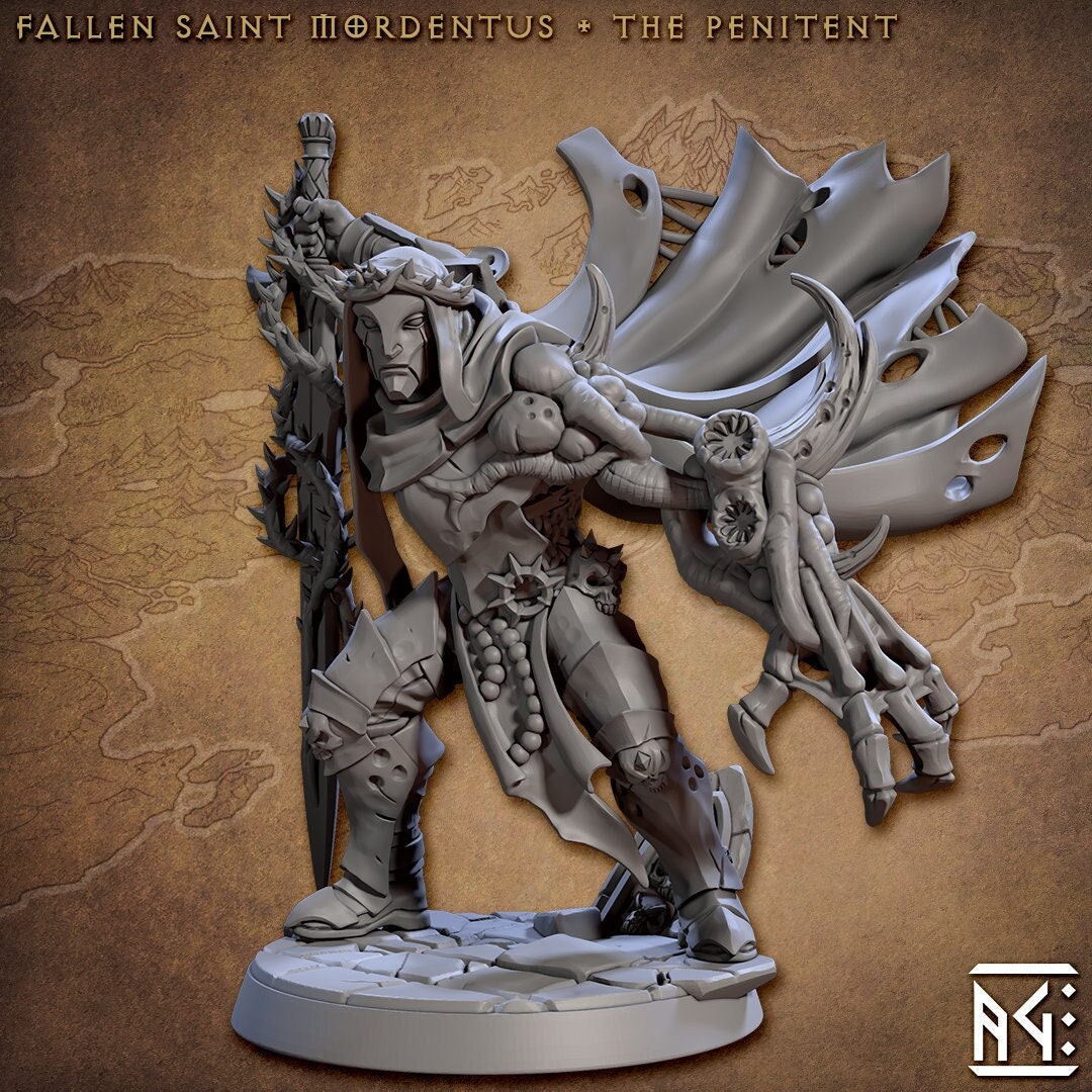 Fallen Saint Mordentus-the Penitent | Fantasy Miniature | Dnd Miniature ...