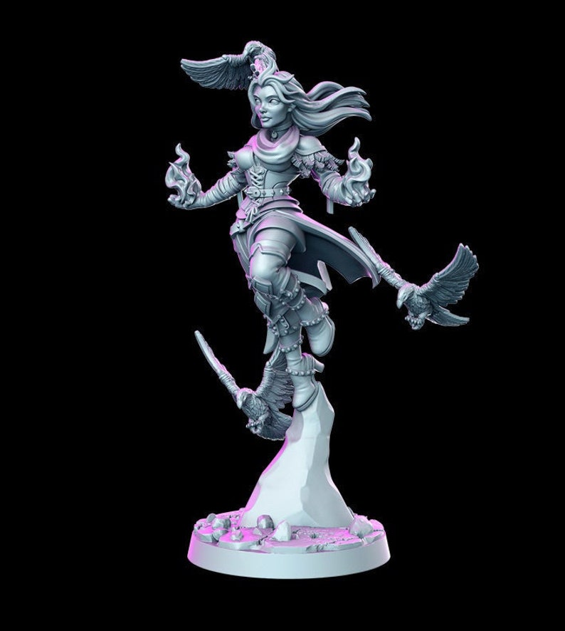 Genevieve Female Wizard Pinup 32mm or 28mm Fantasy - Etsy