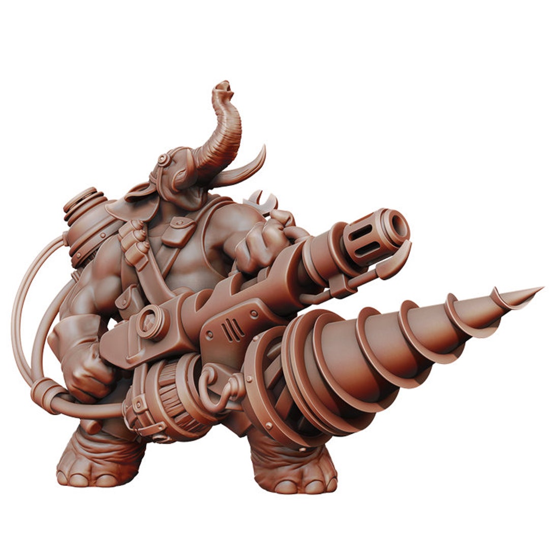 Elephantfolk Loxodon Artificer Fantasy Miniature Dungeons and Dragons ...