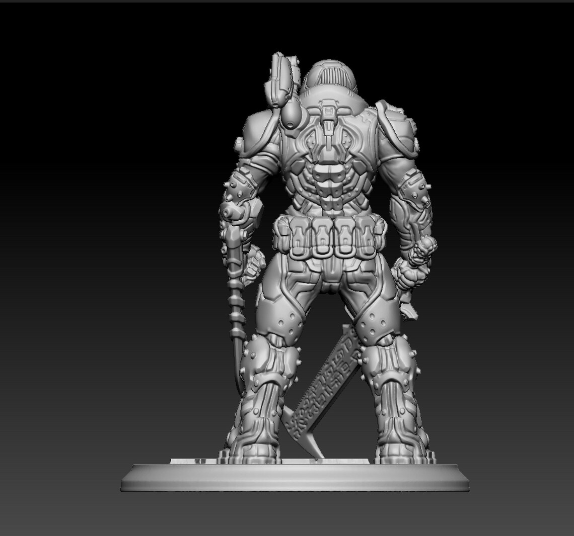 Doom Guy Doom Eternal Sci-fi Resin Miniature Dnd - Etsy UK