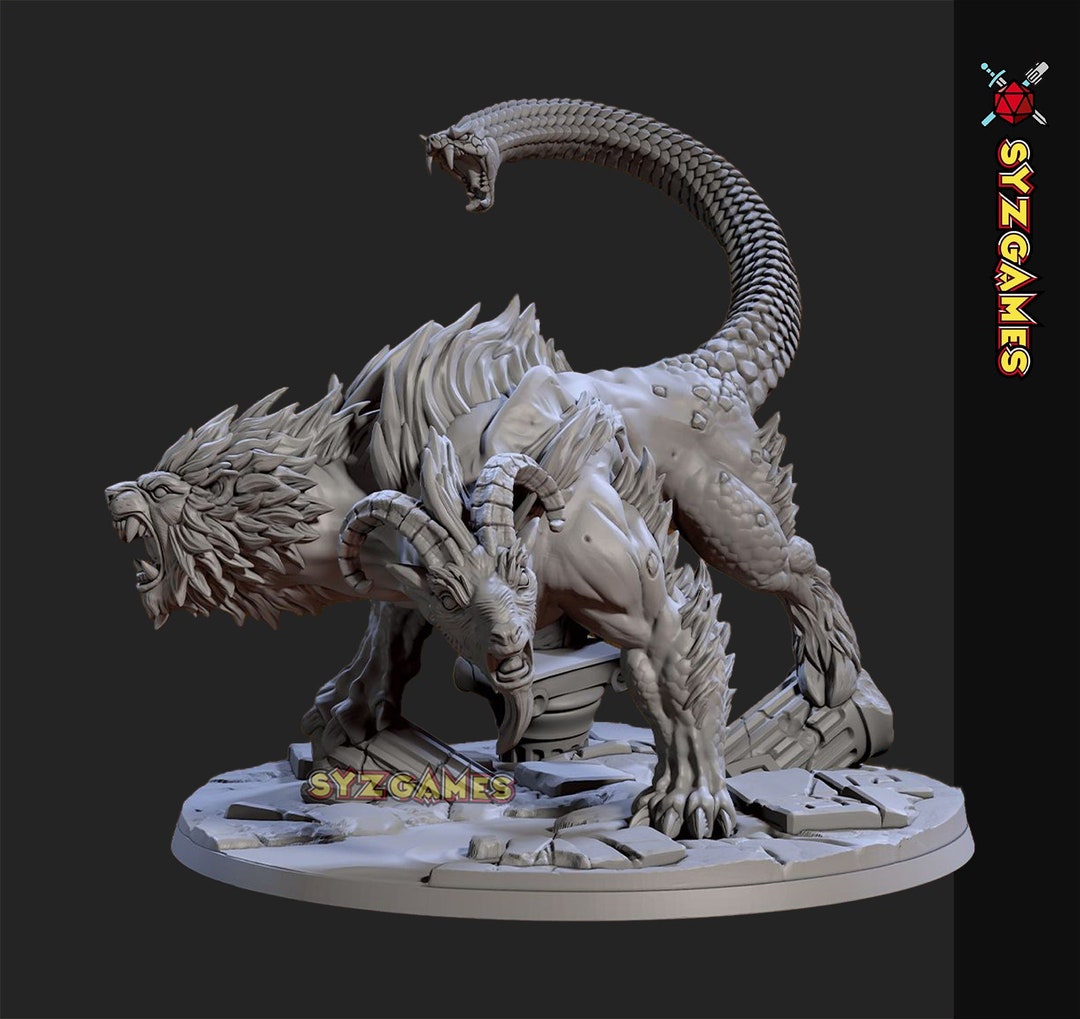 Ignis Chimera | Fantasy Miniature | Dnd Miniature | RPG | Tabletop Game ...
