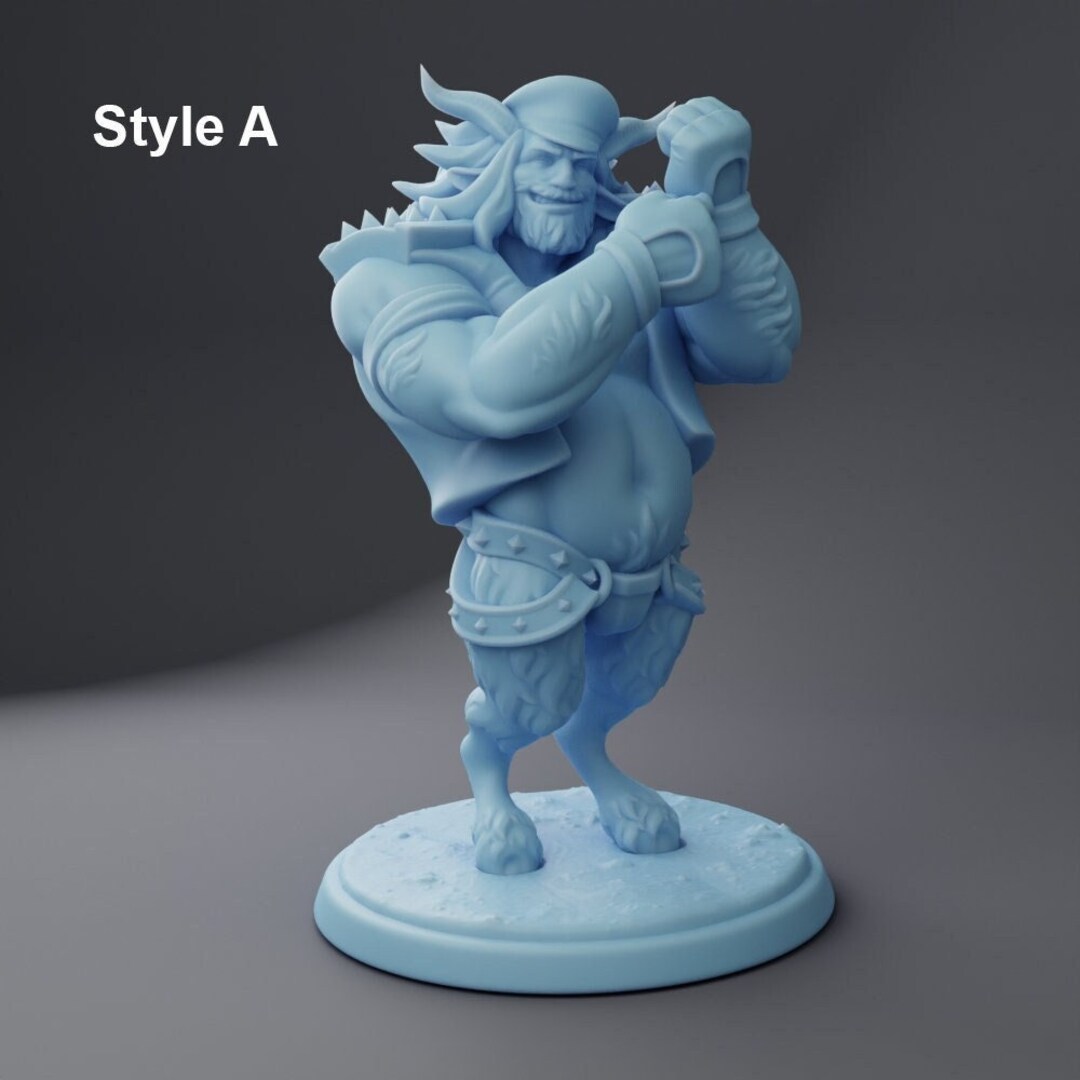 Satyr Cowboy Biker | Fantasy Miniature | Dnd Miniature | Tabletop | Dnd ...