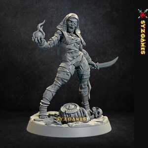 Iskama-mummified Priestess Undead Pinup Fantasy Miniature Dungeons and ...