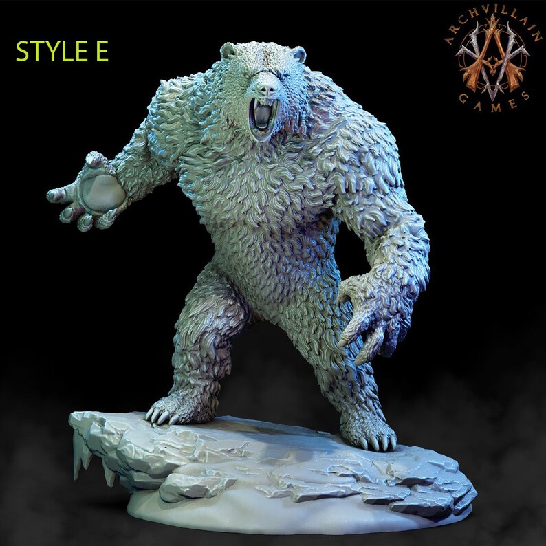 Bear Vanguard | Fantasy Resin Miniature | Dnd Miniature | RPG ...