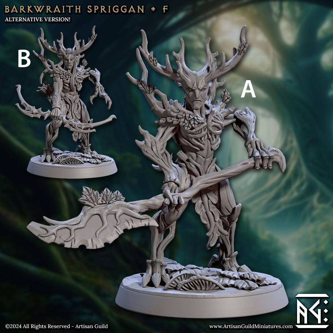 Barkwraith Spriggan F Spriggan Fighter Fantasy Miniature Dungeons and ...