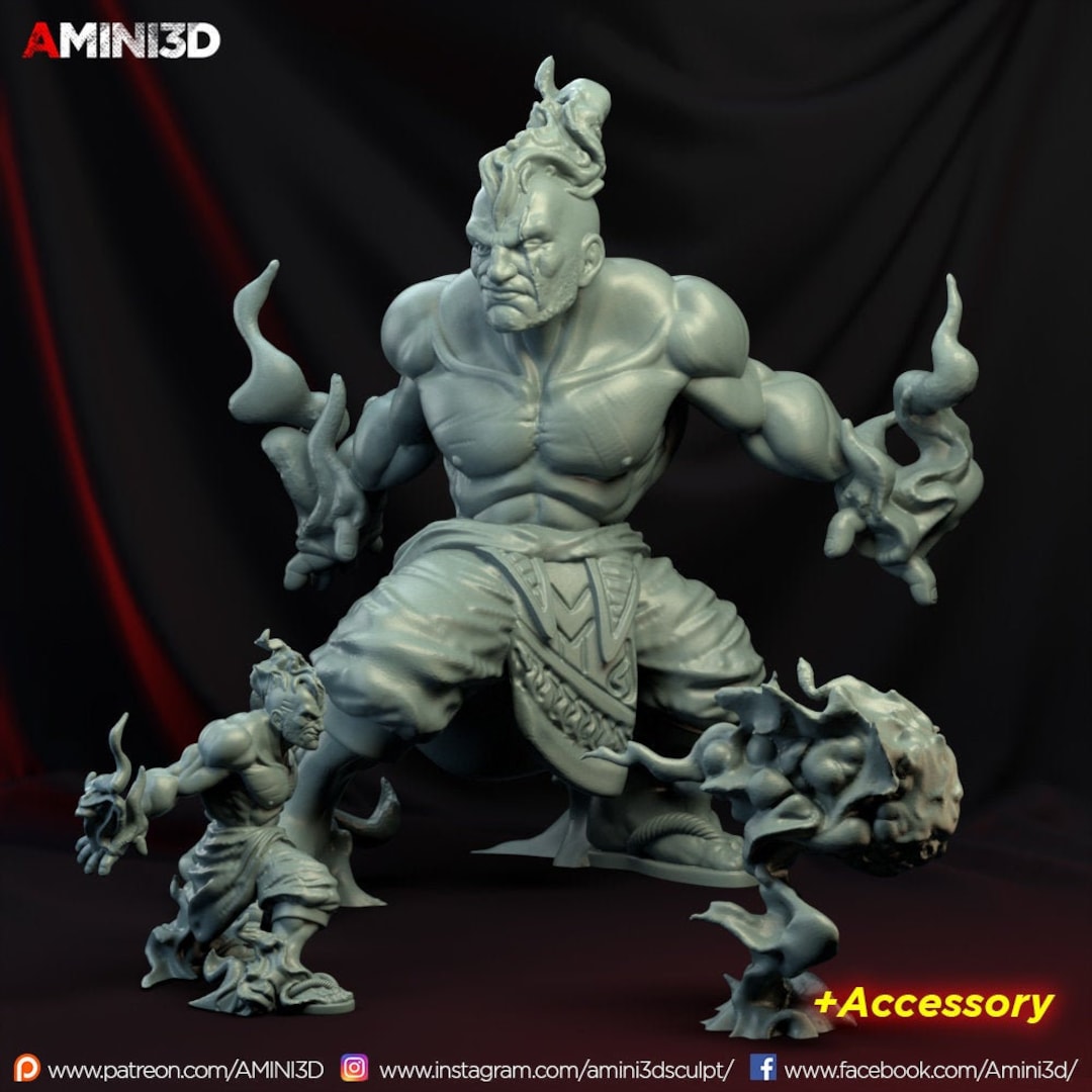 Genasi, Fire | Fantasy Miniature | Dungeons and Dragons | Dnd Miniature ...
