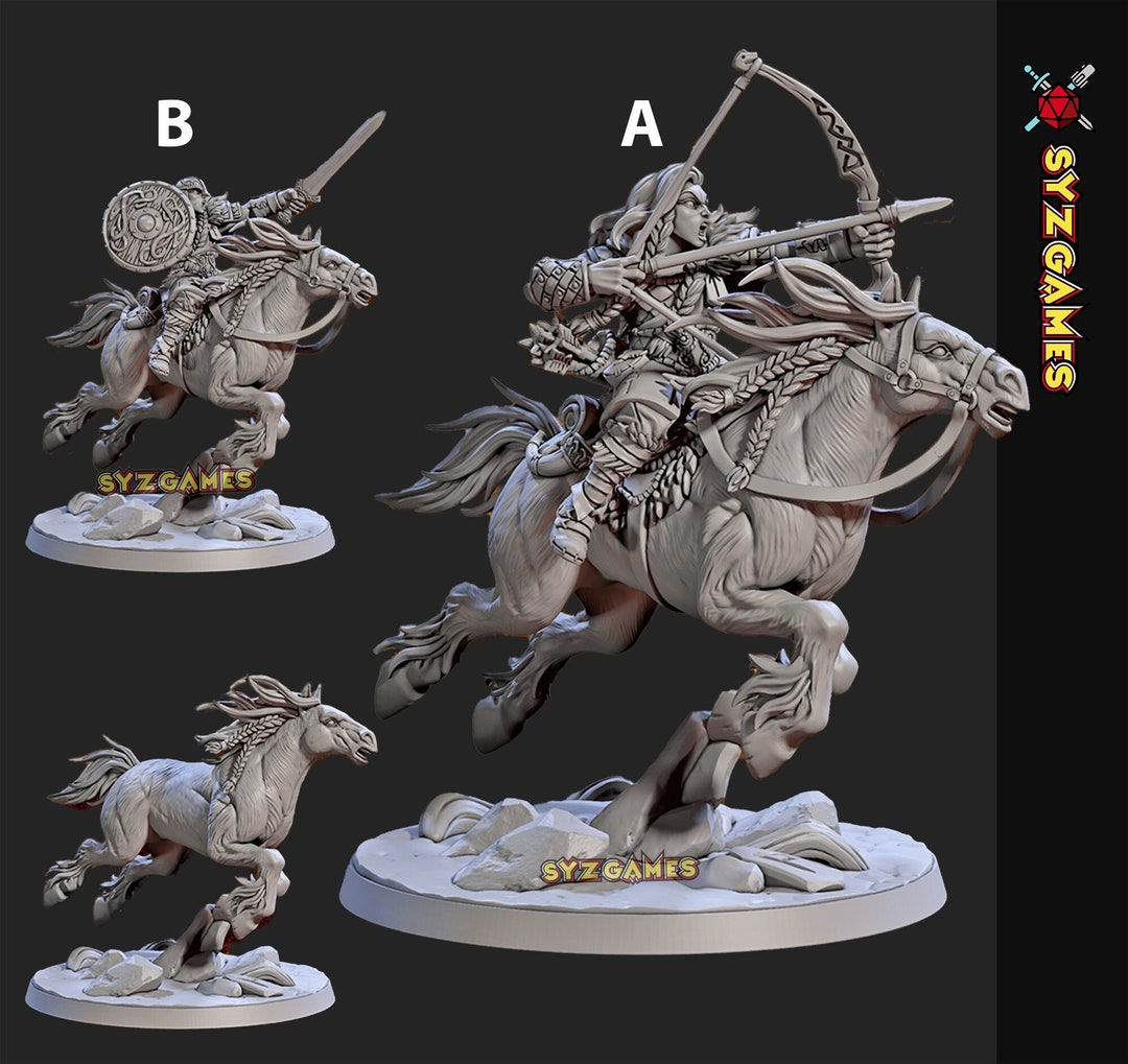 Skutagaard Warhorse D Fantasy Miniature Dnd Miniature RPG Tabletop Game ...