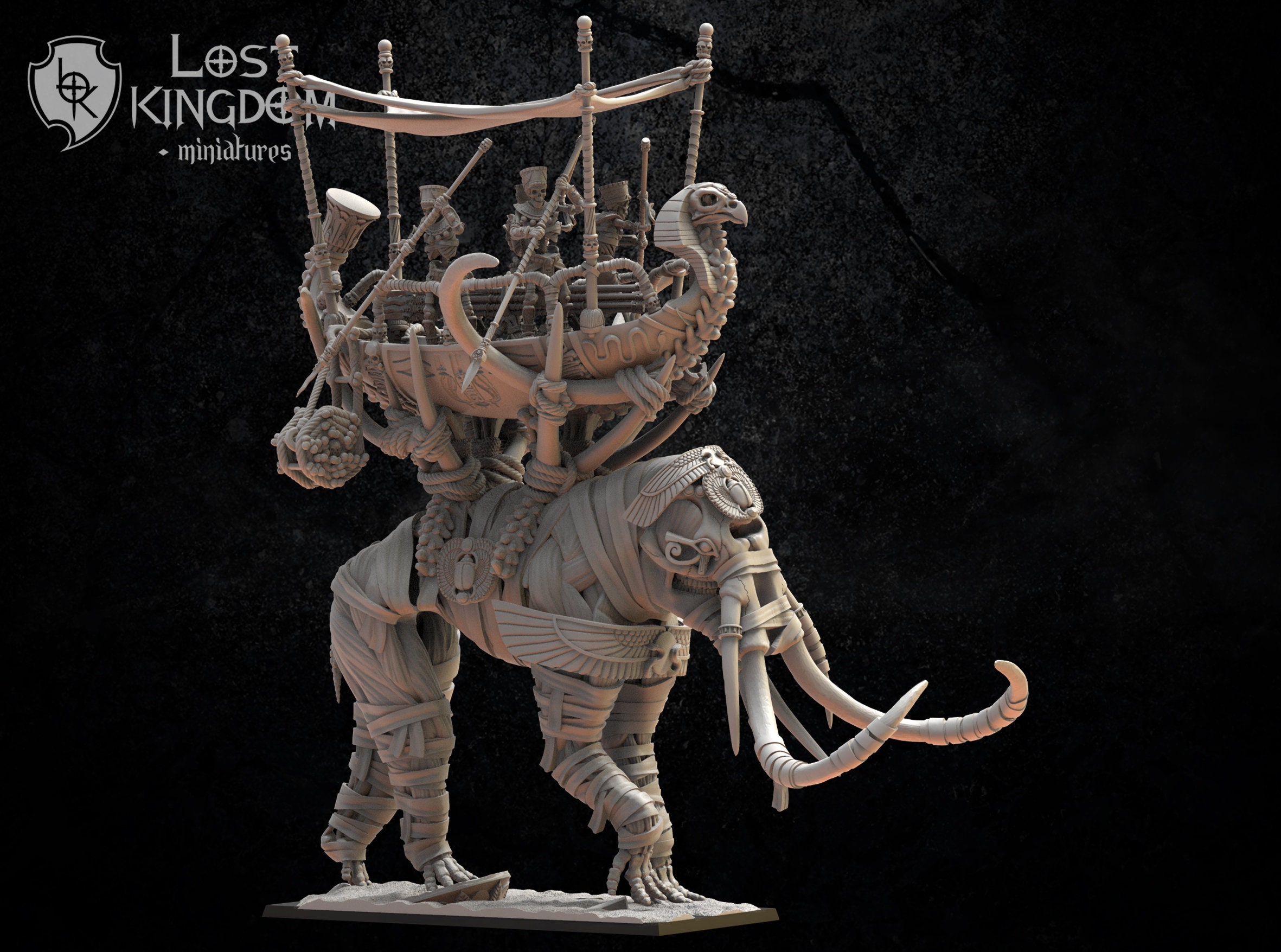 Hand-Painted DnD minipainted miniature D&D War Elephant Painted DnD ...