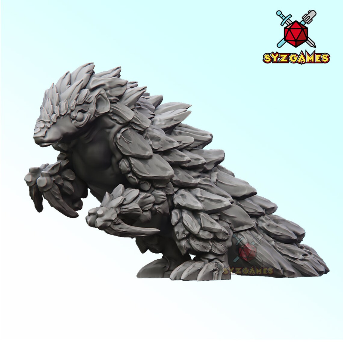 Magma Pangolin Fantasy Resin Miniature D&D RPG | Etsy