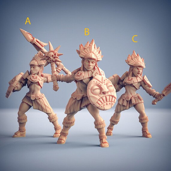 Incas Warriors AMAZONS 32mm or 28mm Fantasy Miniature | Etsy