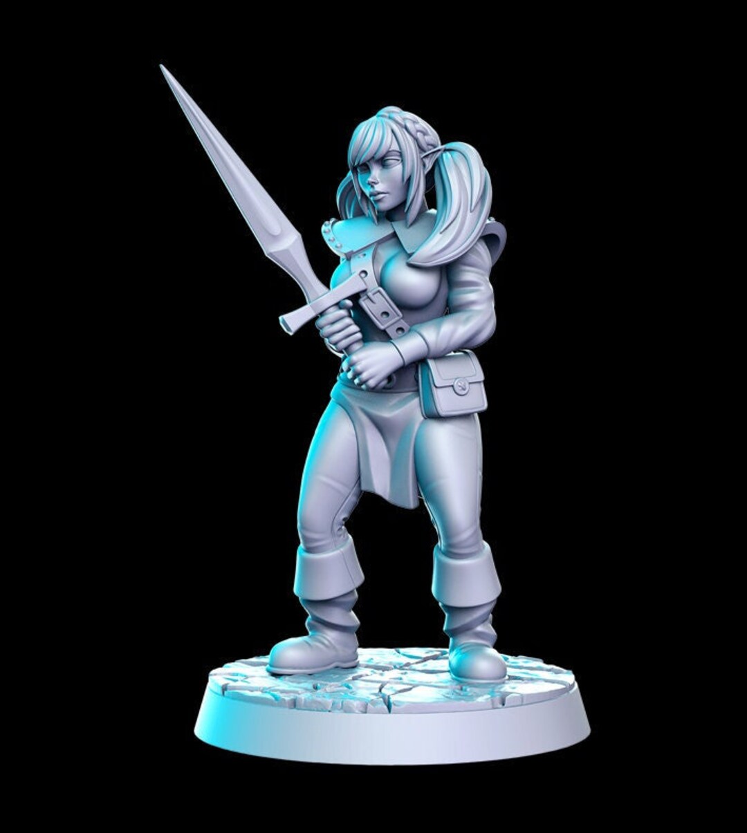 Elf Pinup | Fantasy Miniature | Dnd Miniature | RPG | Tabletop Game ...