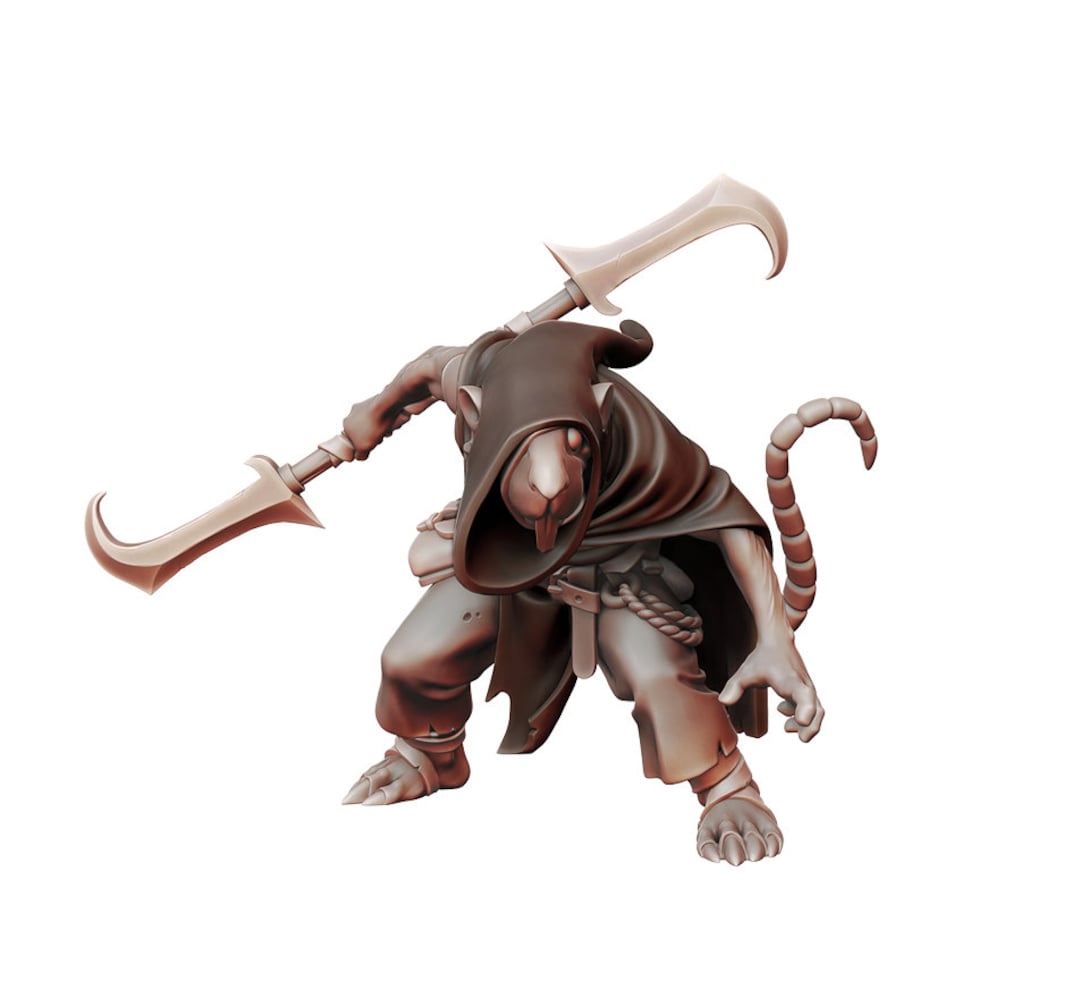 Ratfolk Bandit Fantasy Miniature Dungeons and Dragons Dnd Miniature ...