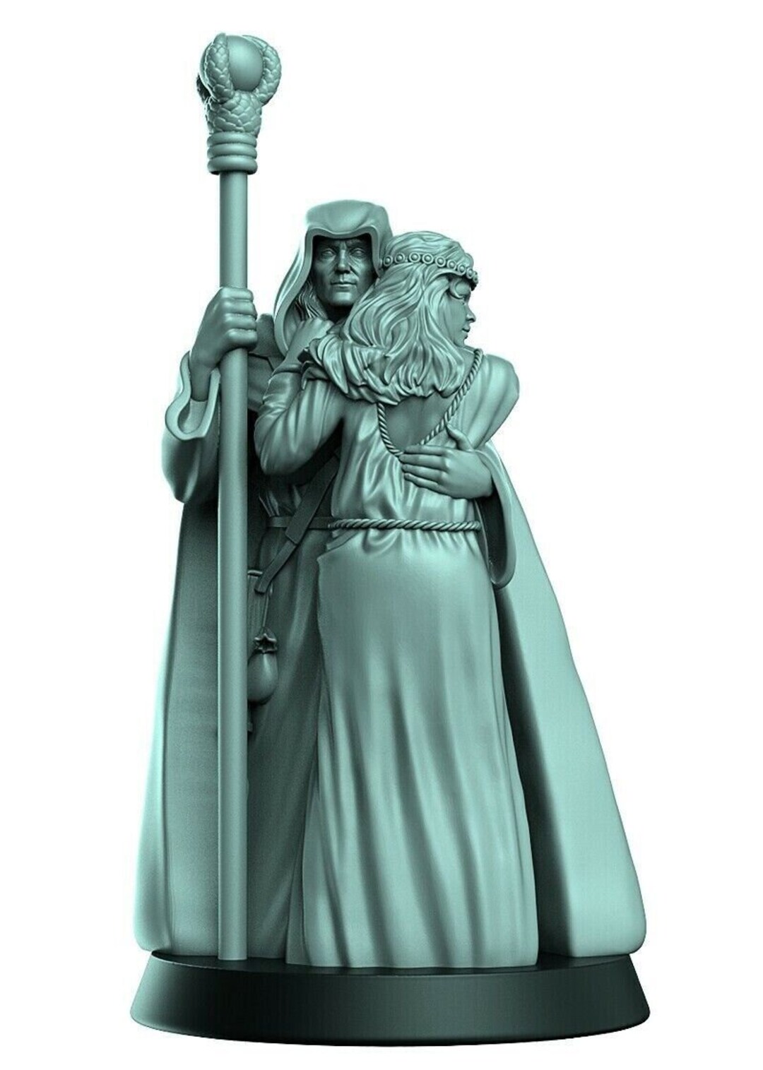 Young Wizard and Lady 32mm or 28mm Fantasy Miniature Dnd Miniature ...