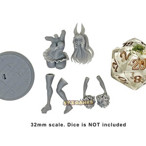 Cheer Bunny Girl Pinup Fantasy Miniature Dungeons and Dragons Mini RPG ...