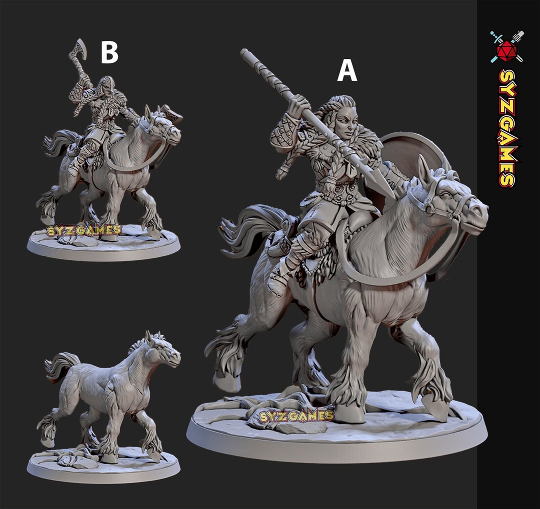 Skutagaard Warhorse C Fantasy Miniature Dnd Miniature RPG Tabletop Game ...