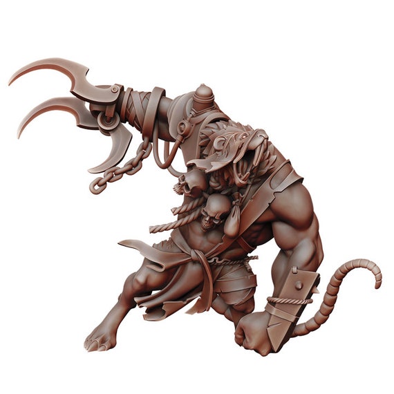 Rat Ogre Fantasy Miniature Dungeons and Dragons Dnd - Etsy
