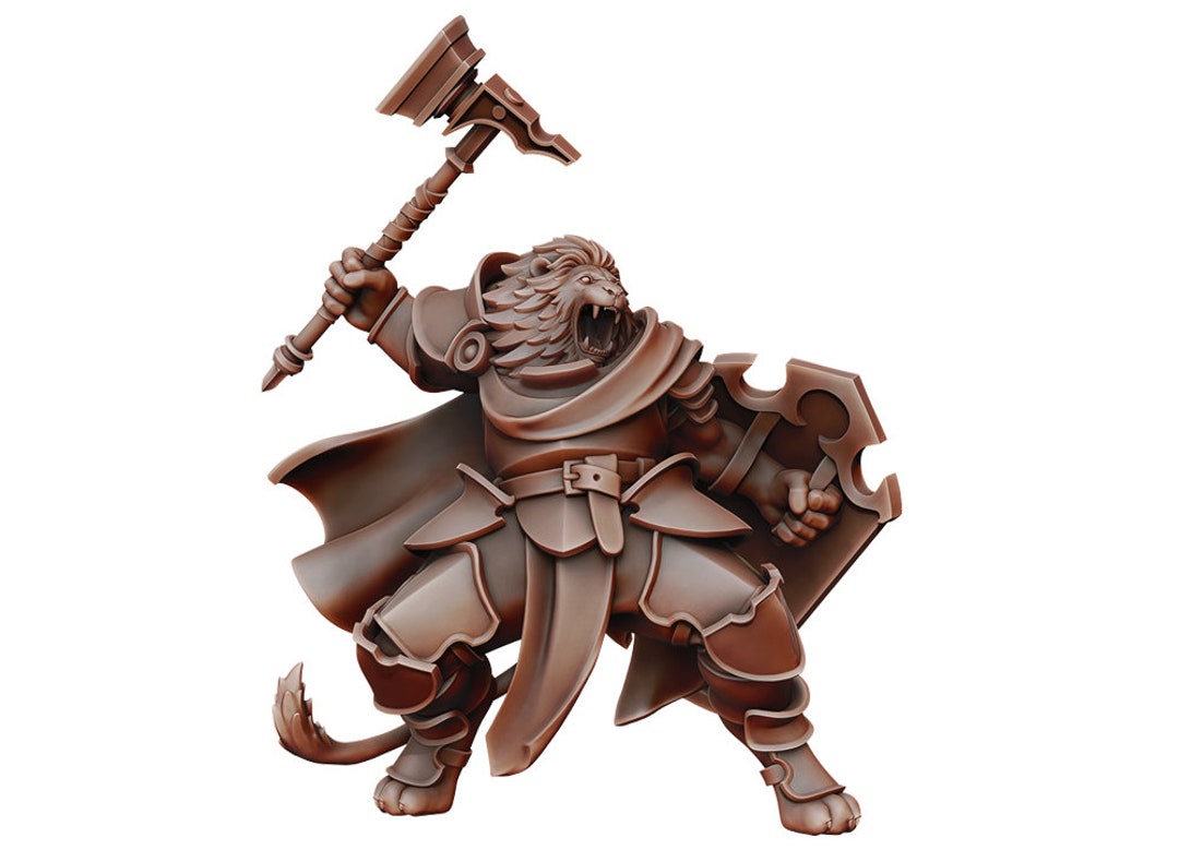 Lionfolk Paladin | Fantasy Miniature | Dungeons and Dragons | Dnd ...