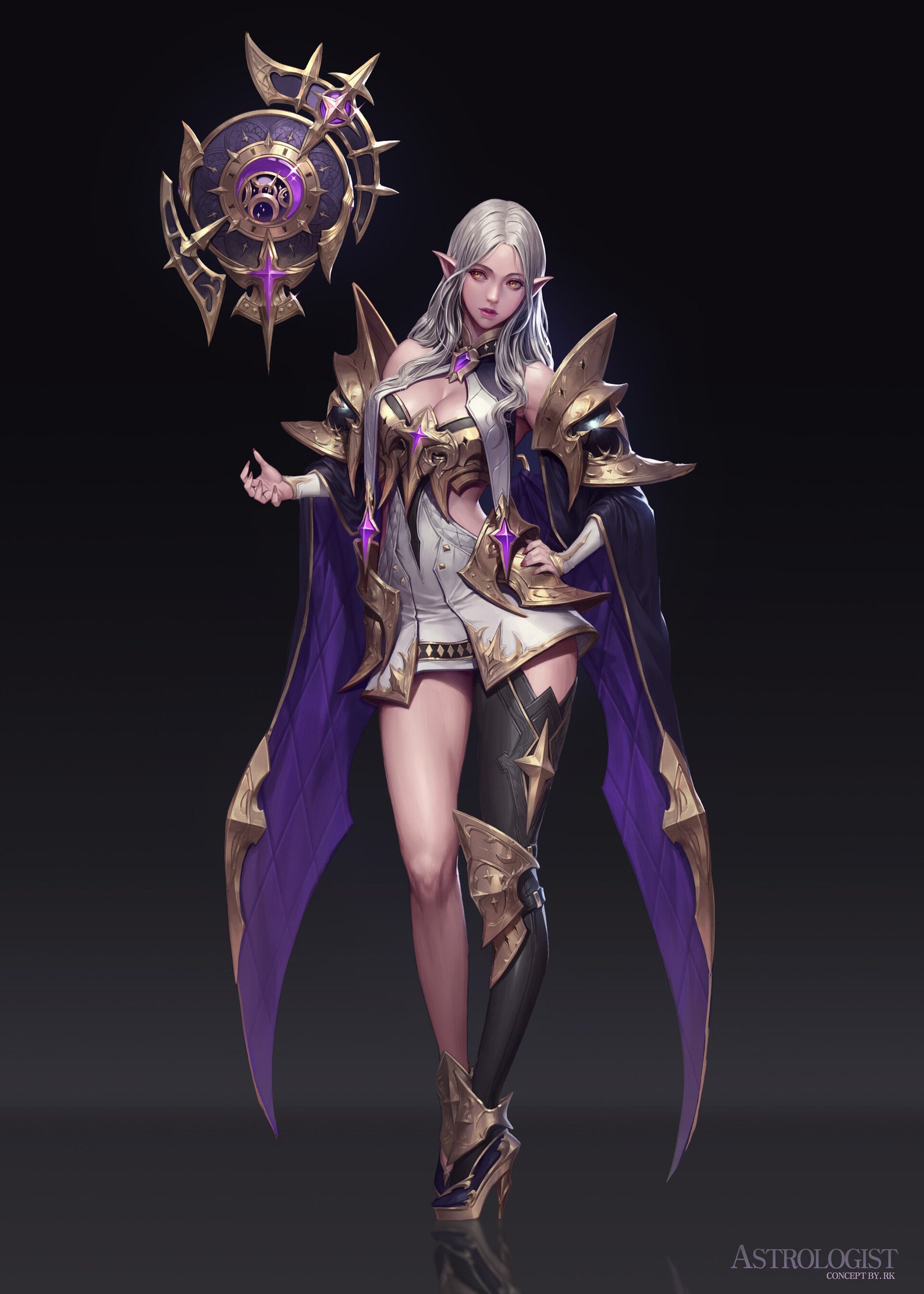 Astrologa 75mm Pinup Fantasy Miniature Dnd Miniature RPG Tabletop Game ...