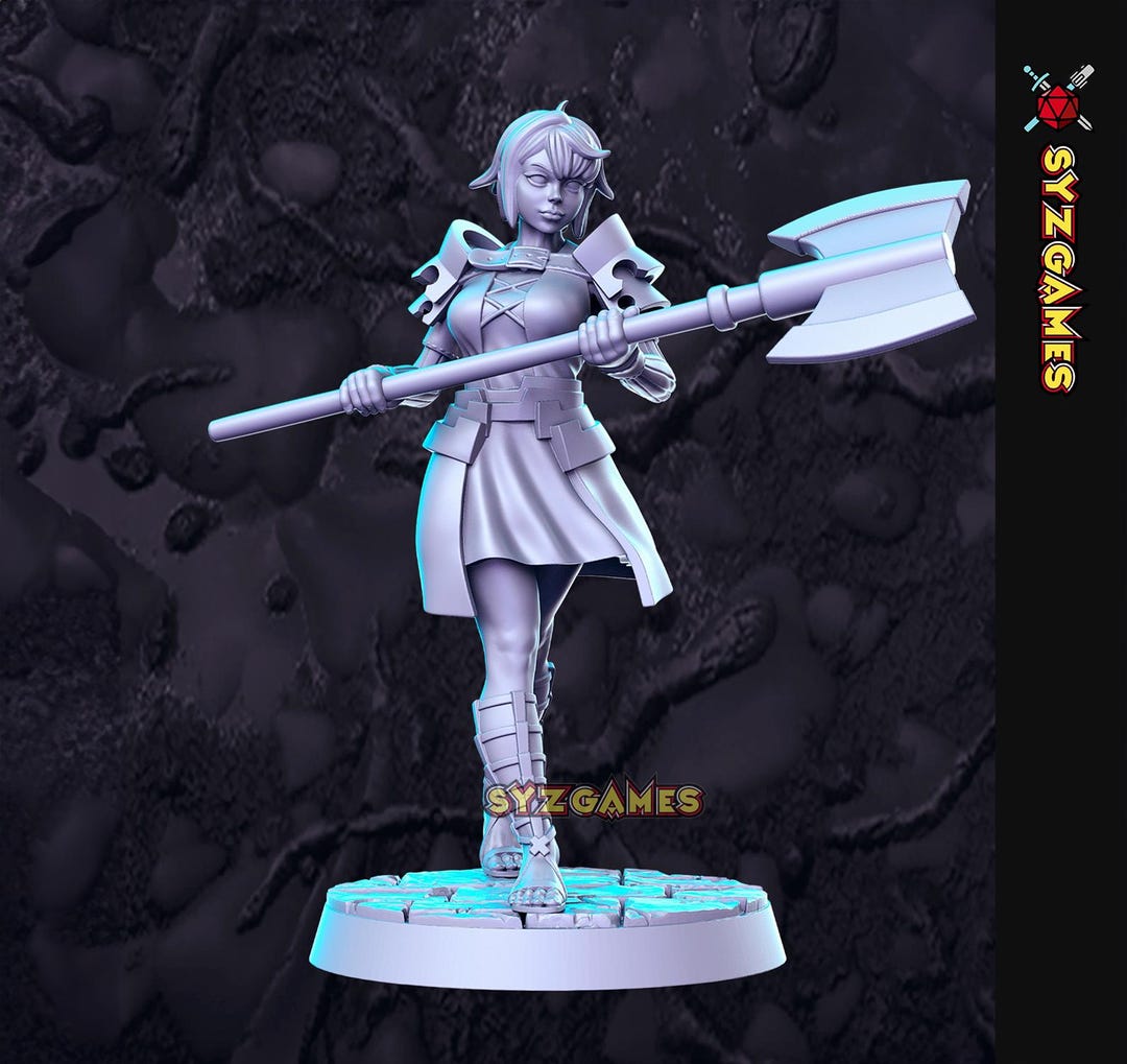 Fran Female Knight Fantasy Miniature Dungeons and Dragons Mini RPG ...