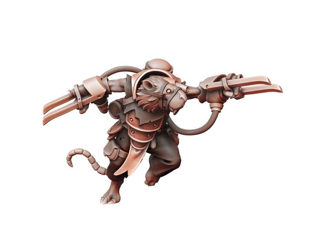 Ratfolk Executioner Fantasy Miniature Dungeons and Dragons Mini RPG ...