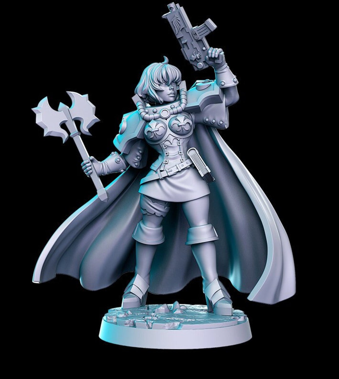 Nun Squad 5 Resin Miniature Sci-fi Miniature Dnd Miniature RPG Tabletop ...