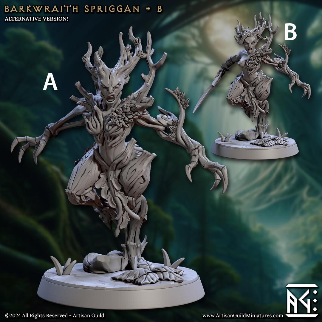 Barkwraith Spriggan B Spriggan Fighter Fantasy Miniature Dungeons and ...
