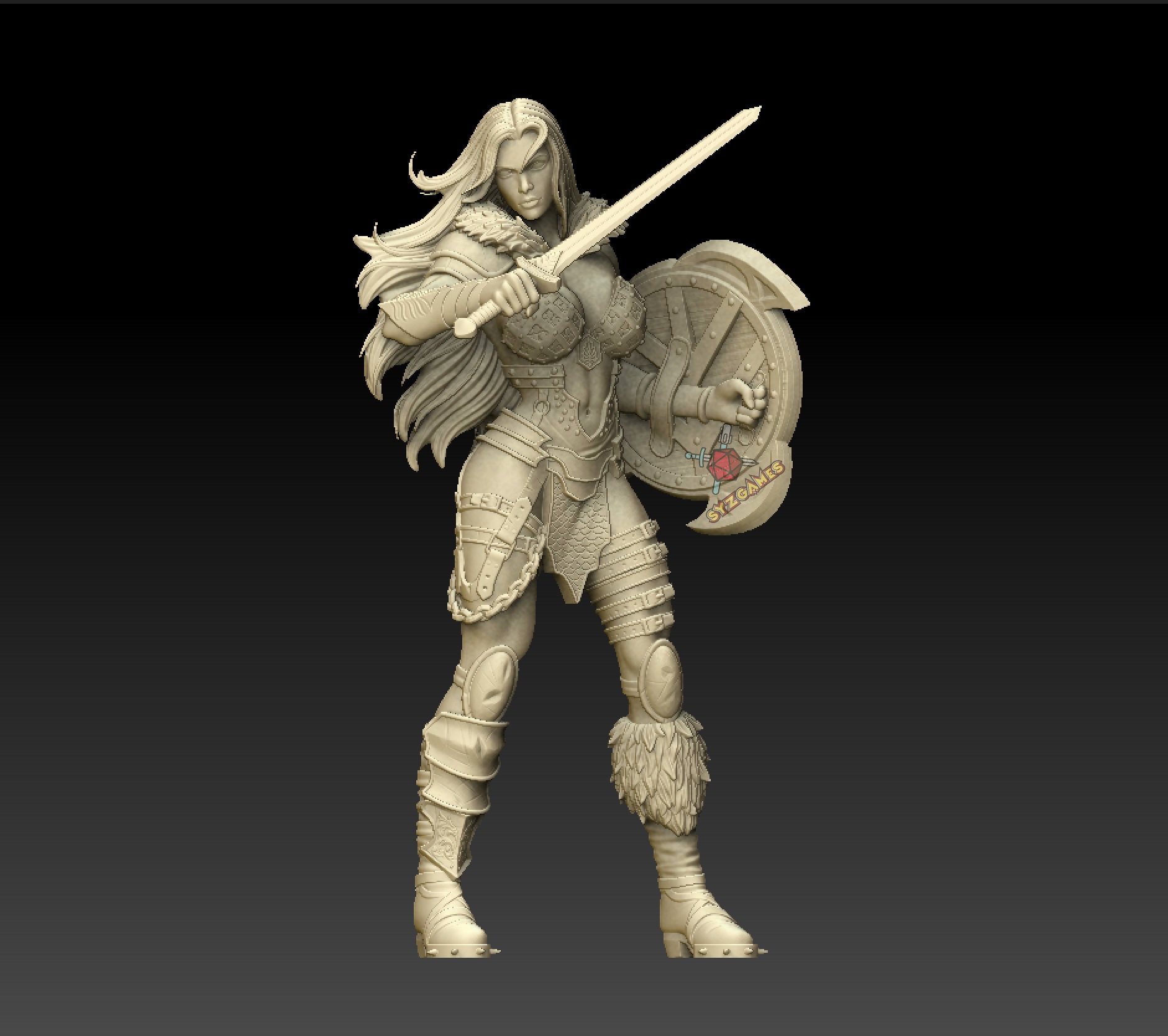 Female Fighter Resin Miniature Dnd Miniatures Dungeons & - Etsy