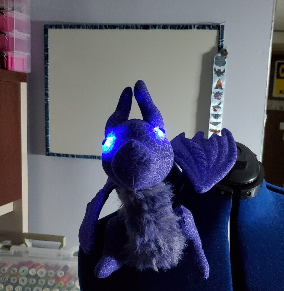 Custom Dragon Stuffie With LED Eyes - Etsy