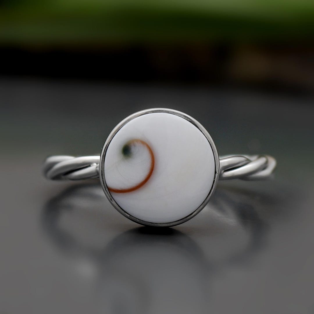 Shiva Eye Ring, 925 Sterling Silver Ring, Handmade Round Gemstone Ring ...