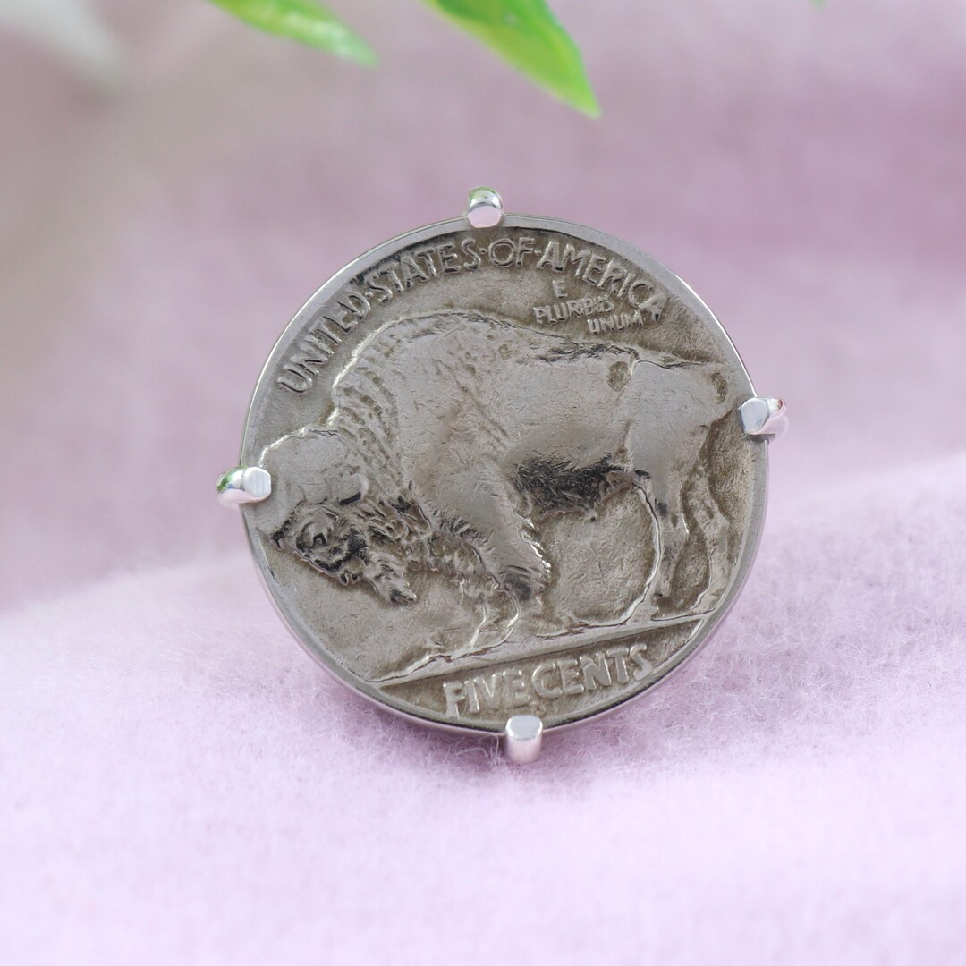 Buffalo Nickel Jewelry, Coin Ring, 925 Sterling Silver, Handmade, Coin ...