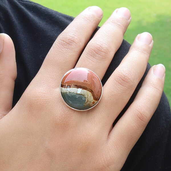 Jasper Ring - Etsy