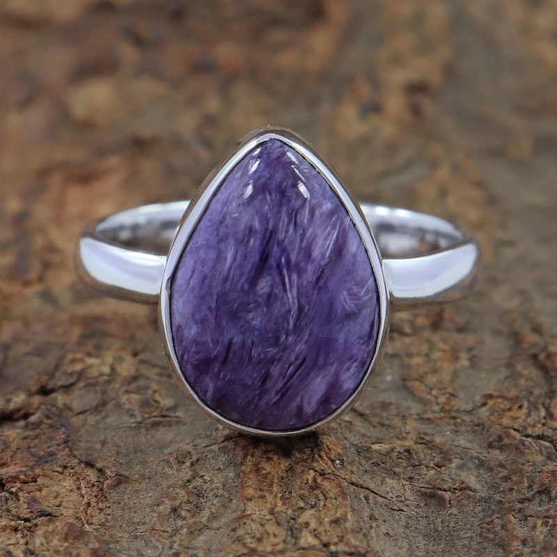 Charoite Ring - Etsy