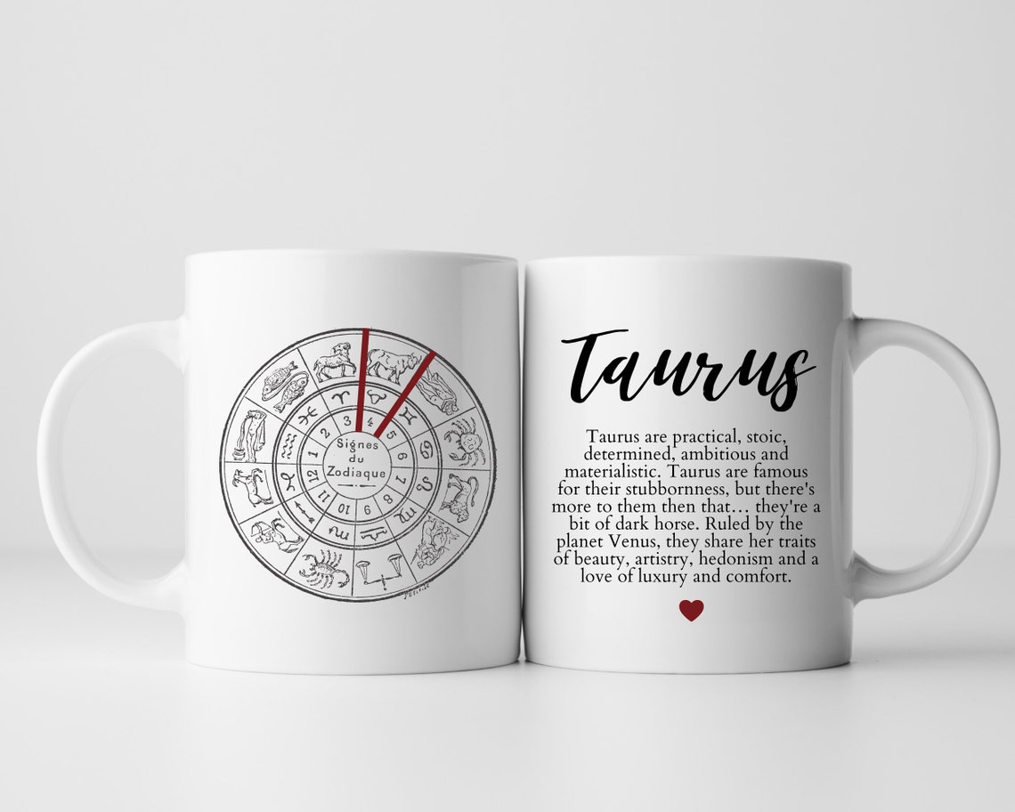 Taurus Horoscope Star Sign Mug Astrology Mug Traits of - Etsy