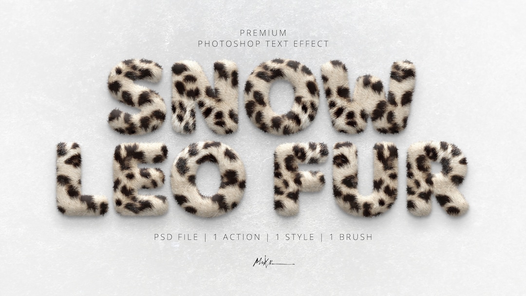 Snow Leopard Fur Text Effect for Photoshop Ideal for Bold Fonts and ...