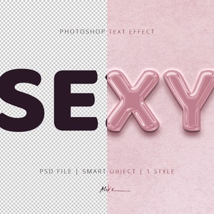 Sexy Glass Text Effect for Photoshop Ideal for Bold Fonts. Instant ...