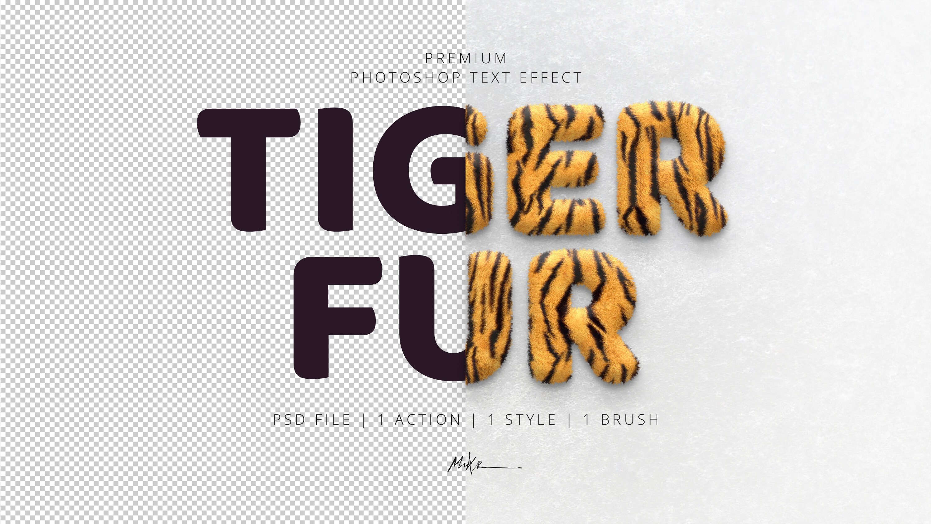 Tiger Fur Text Effect for Photoshop Ideal for Bold Fonts. Instant ...