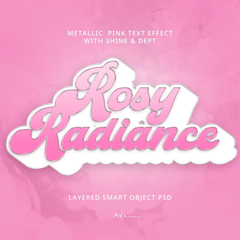 Pink Gloss Photoshop Style - Metallic Gradient Text Effect With Chrome ...