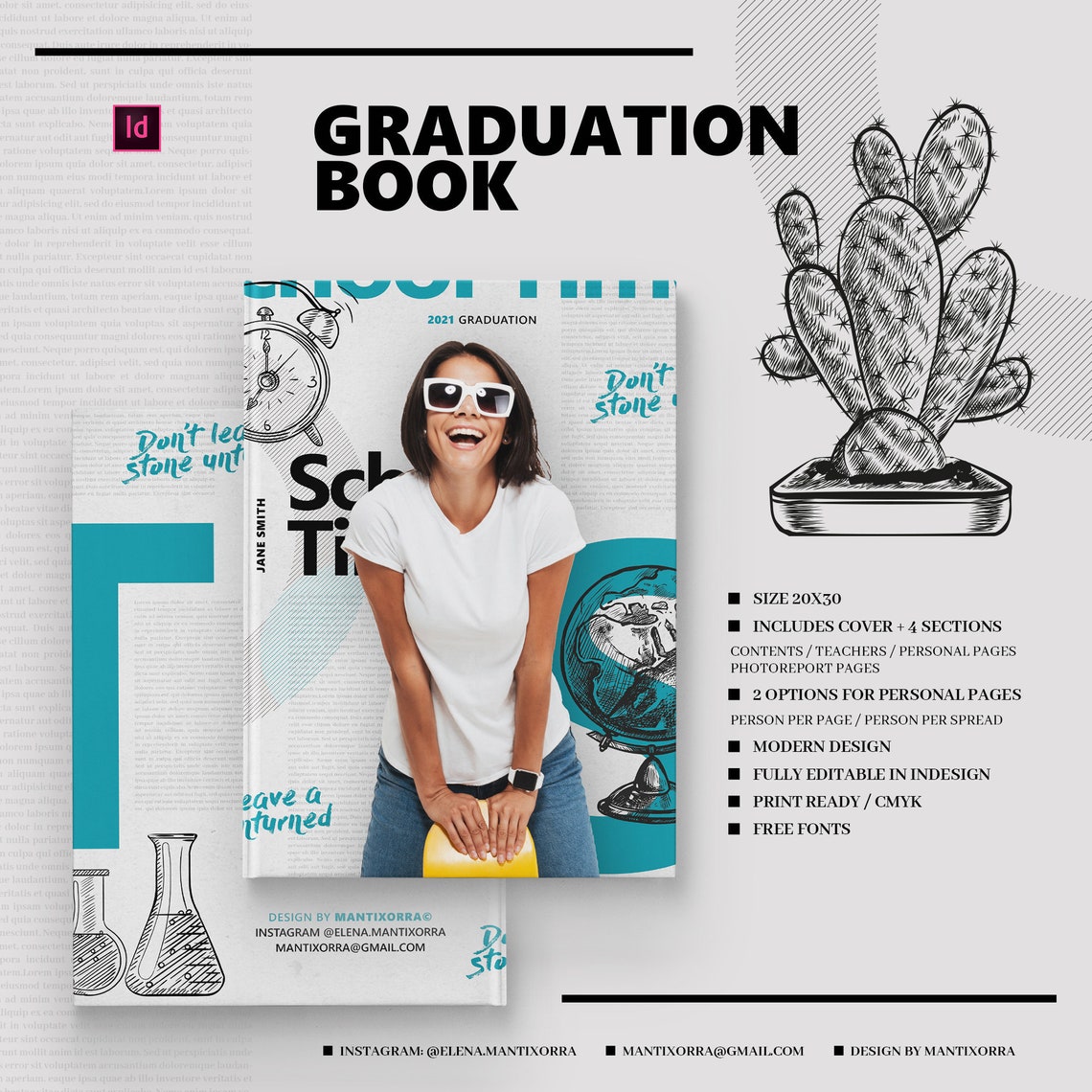 Professional Digital Template of Graduation Book Letters for Designers ...