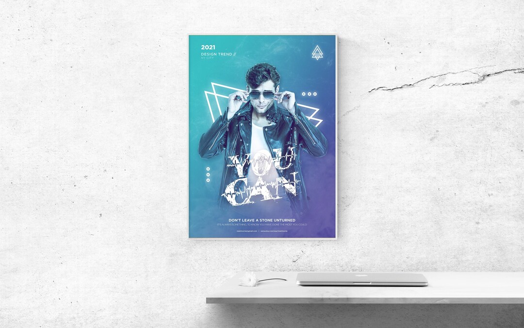 Glow Poster A3 Digital Template Instant Download Wall Art Home ...