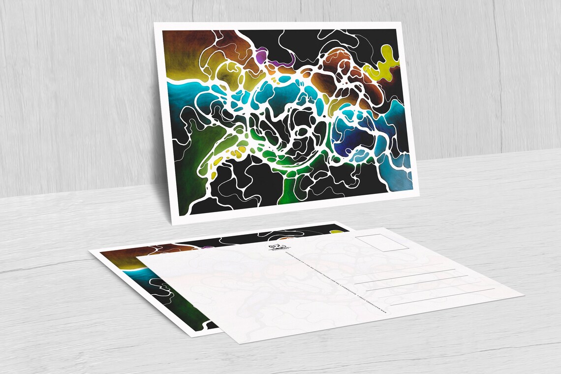 Digital Abstract Canvas Painting, Energy Surge, Printable Poster, Wall ...