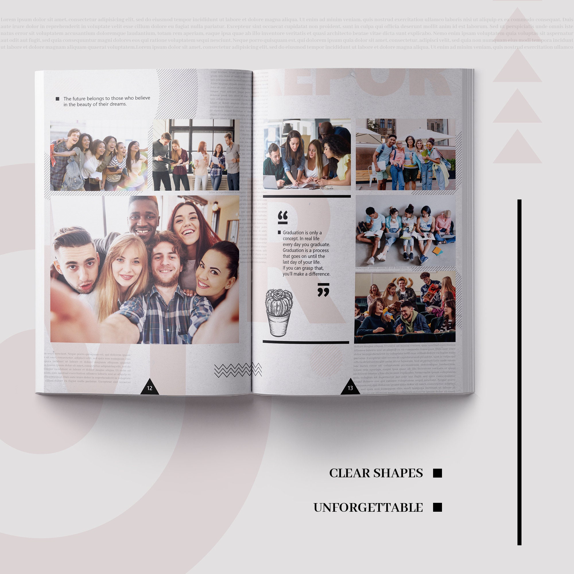 Professional Digital Template of Graduation Book Letters for Designers ...