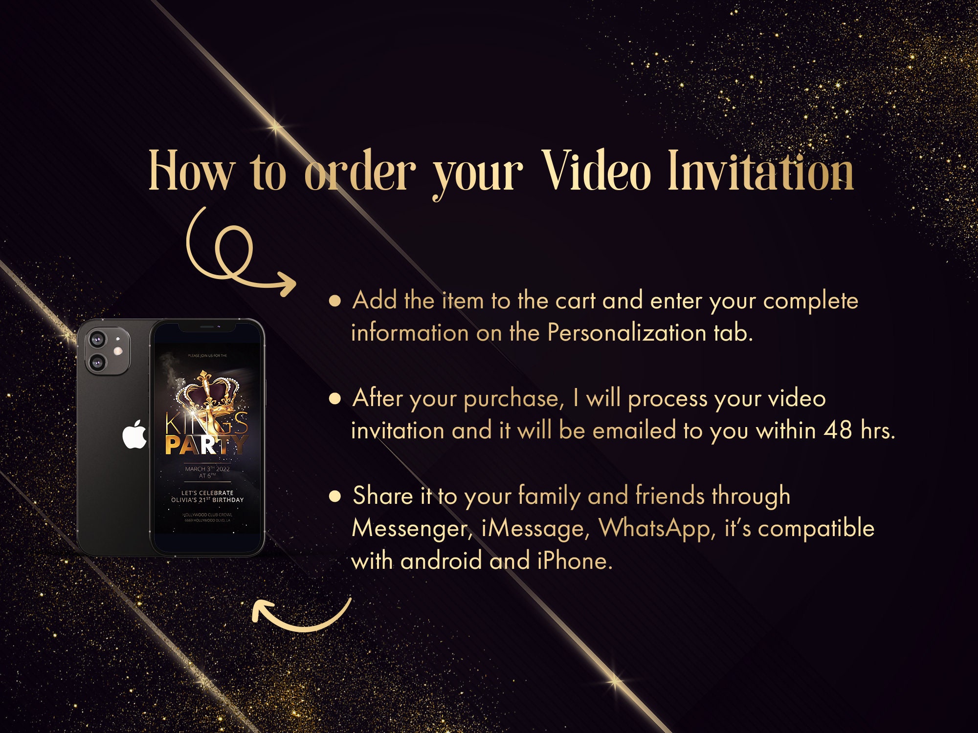 Step Into a World of Luxury With Brilliant VIDEO INVITATION: Majesty of ...