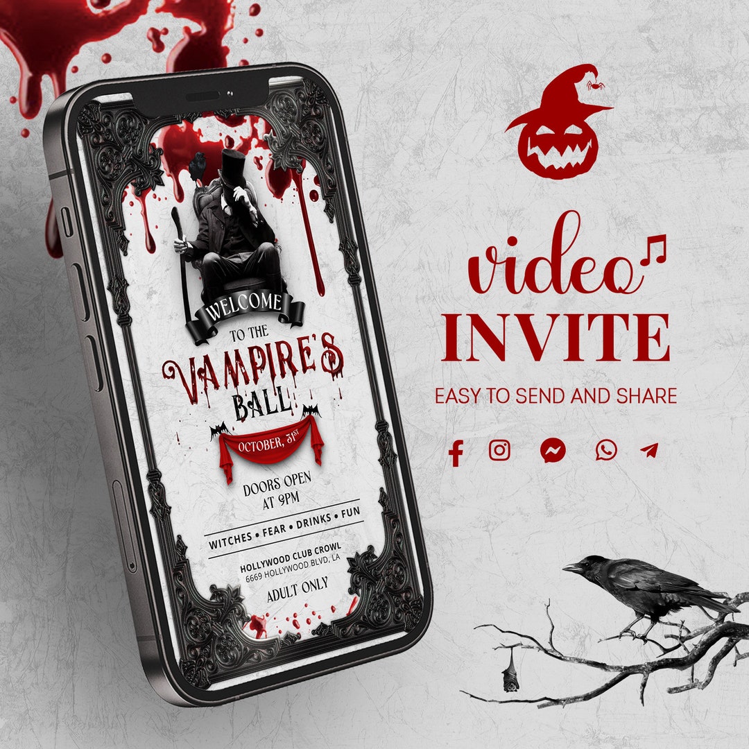 Halloween VIDEO INVITATION: Unleash Your Inner Vampire at the Most ...