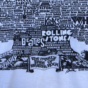 Rare Vintage 1990 Family Tree of British Rock Band 50:50 Tee - Etsy