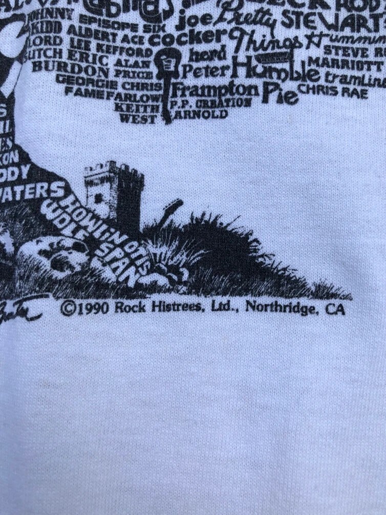 Rare Vintage 1990 Family Tree of British Rock Band 50:50 Tee - Etsy