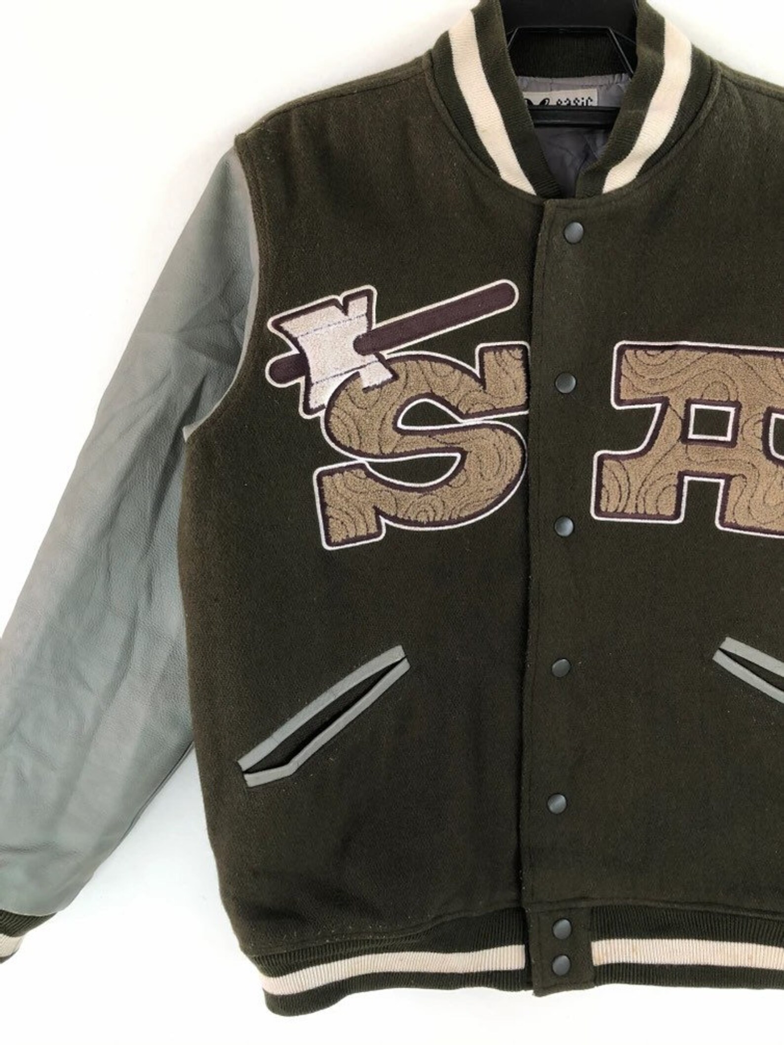 Rare Vintage 80’s Japan Satan Arbeit Wool/leather Varsity Jacket - Etsy