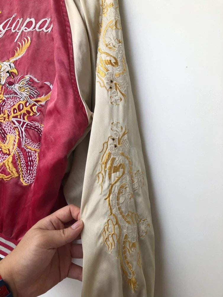 Vintage Japan Yokosuka Sleeves Hit Embroideries Sukajan Jacket - Etsy