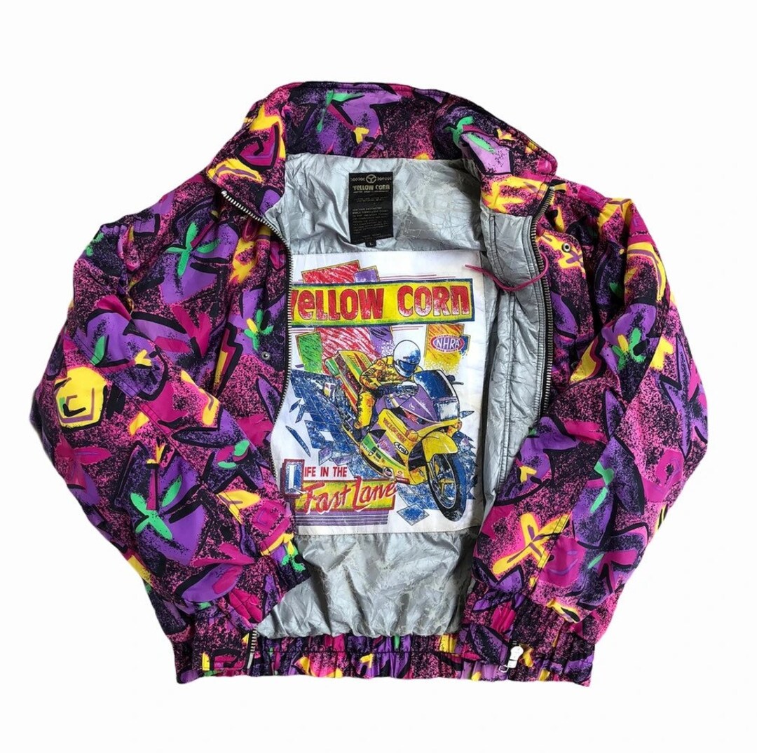 Rare Vintage Yellow Corn Racing Fullprint Jacket - Etsy