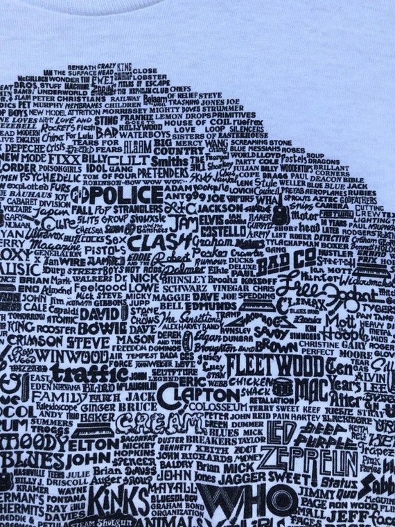 Rare Vintage 1990 Family Tree Of British Rock Band 50… - Gem